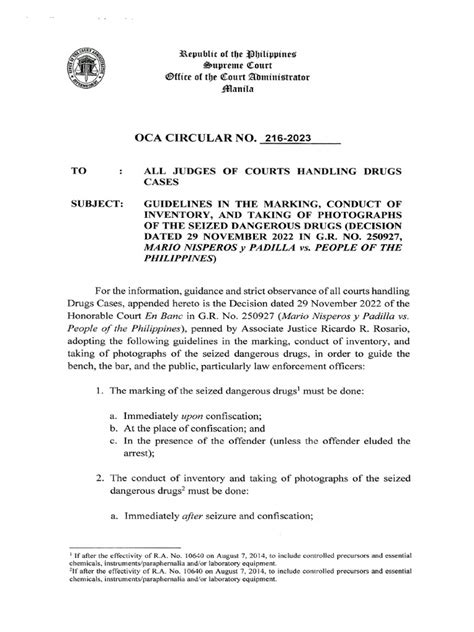 Oca Circular No 216 2023 Pdf Criminal Justice Crime And Violence