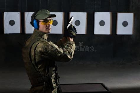 Man Shooting Stock Image Image Of Ammunition Aiming