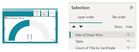 using the selection pane in power bi