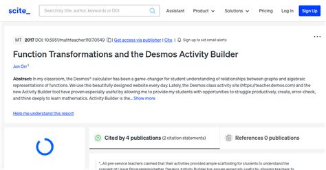 Function Transformations And The Desmos Activity Builder