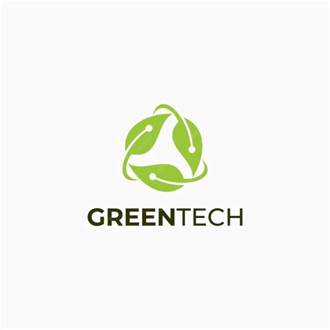 Green Tech Logo Design Premium Vector