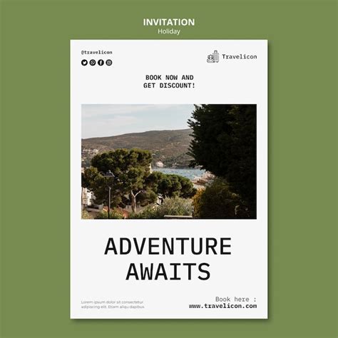 평면 디자인 휴가 템플릿 무료 Psd 파일