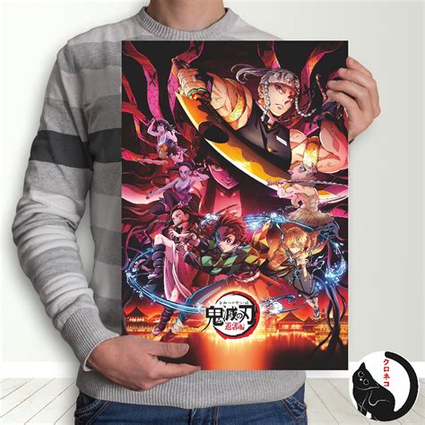 Anime Poster Kimetsu No Yaiba Demon Slayer Nezuko Tanjiro Zenitsu Giyuu