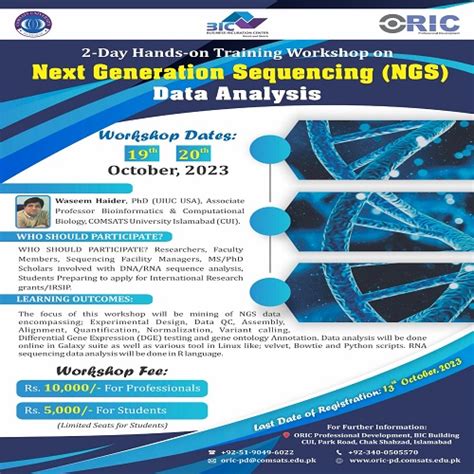 Two Day Workshop On Data Analysis For Next Generation Sequencing Ngs
