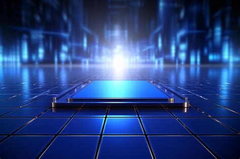Premium Ai Image Futuristic Microchip Cpu Circuit Board Blue Light Technology Abstract Background