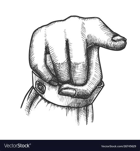 Female Hand Index Finger Pointing Gesture Vector Image