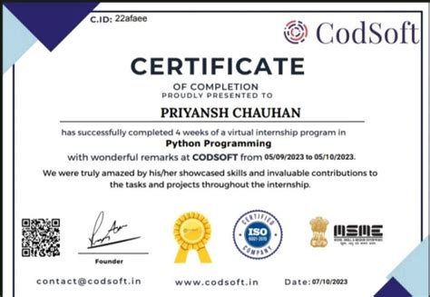 Priyansh Chauhan On Linkedin Codsoft Codsoftinternship
