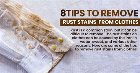 Effective Tips To Remove Rust Stains From Clothes Your Ultimate Rust Removal Guide Clean