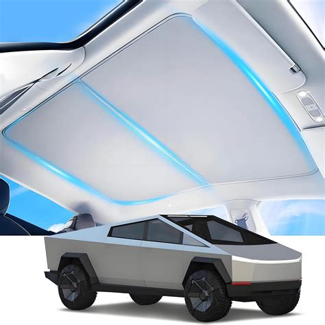 Gayari 2025 Upgrade Roof Sun Shade For Cybertruck 2 In 1 Ice Crystal