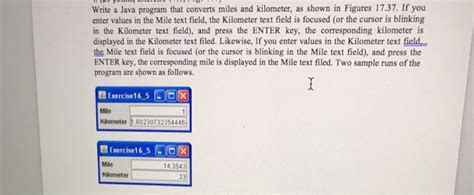 solved write a java program that converts miles and