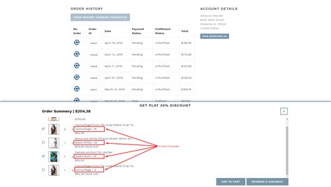 Product Property Advance Reorder Repeat Order