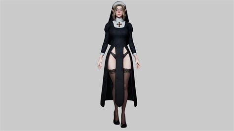 Artstation Nun Game Ready Game Assets
