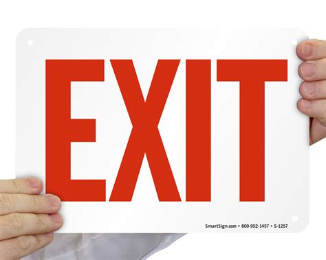 Free Printable Exit Sign Template Free Printables Hub