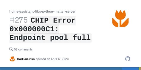 CHIP Error 0x000000C1 Endpoint Pool Full Issue 275 Home