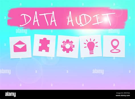 Hand Writing Sign Data Audit Business Overview Auditing Of Data To Assess Its Quality For A