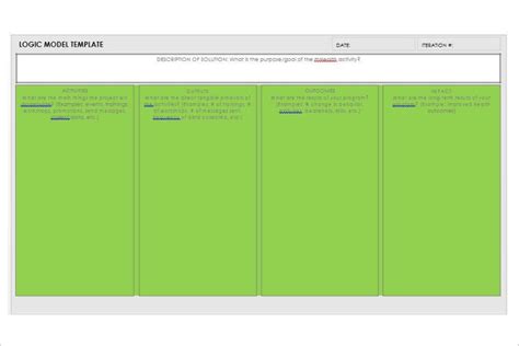 Free Logic Model Templates For Effective Planning