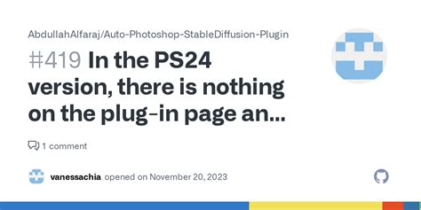 In The Ps24 Version There Is Nothing On The Plug In Page And It Cannot Be Used Normally