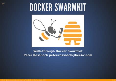 Docker Swarmkit Speaker Deck