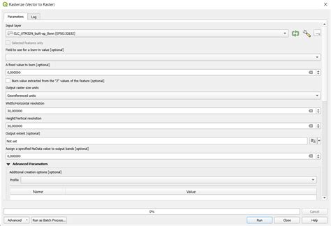 Qgis 3 Problem With Rasterize Vector Layer To Raster Geographic