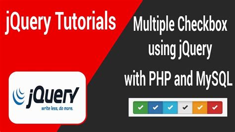 Multiple Check Box Using Jquery With Php And Mysql In Tamil Youtube
