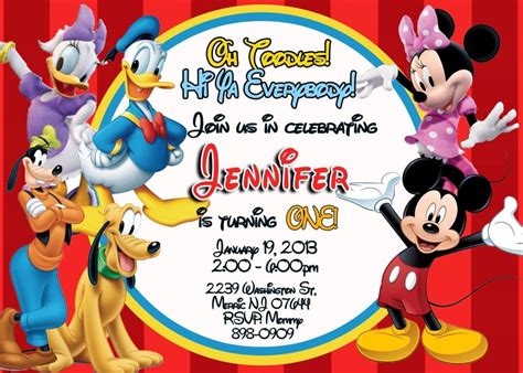 Printable Mickey Mouse Clubhouse Invitations For Memorable Party Planning
