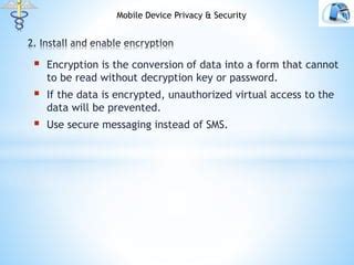 Mobile Device Privacy And Security PPTX