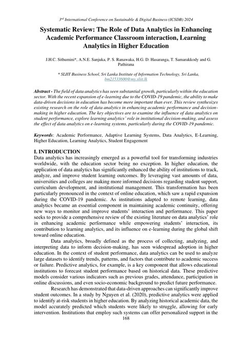 Pdf Systematic Review The Role Of Data Analytics In Enhancing