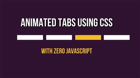 Interactive Tabs Using Only HTML CSS CSS Advance Tutorial YouTube