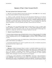 Summary Of Topic Basic Concepts Part II Pdf SOCI Dr Philip Yang Summary Of Topic