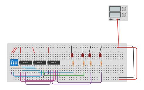 Circuit Design 106119084 4 Bit Decoder Tinkercad
