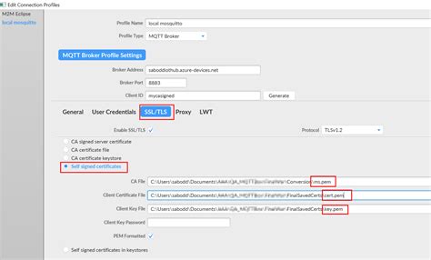 Device To Cloud Using Mqtt Self Signed Certificate Microsoft Qanda