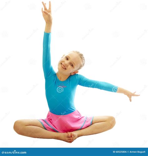 Jeune Fille Faisant Des Exercices De Gymnastique Photo Stock Image Du