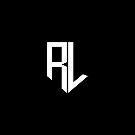 Rl Letter Logo Design With Black Background In Illustrator Vector Logo
