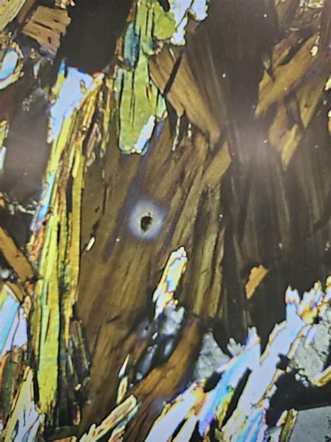 No Big Deal But Heres A Microscopic Piece Of Uranium Thats Been Irradiating Amphibolite For