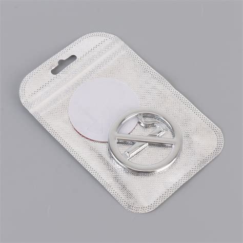 자동차 금연 표지판 맞춤형 알루미늄 합금 장식 스티커 크기 5 X 033cm실버