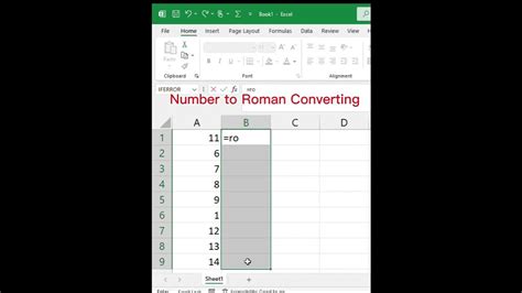 Number To Roman Converting In Excel Sheet Excelformulaexcel Exceltips Exceltricks