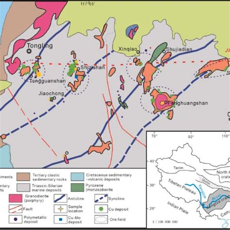 A Tectonic Sketch Map Of China B Geological Sketch Map Of The