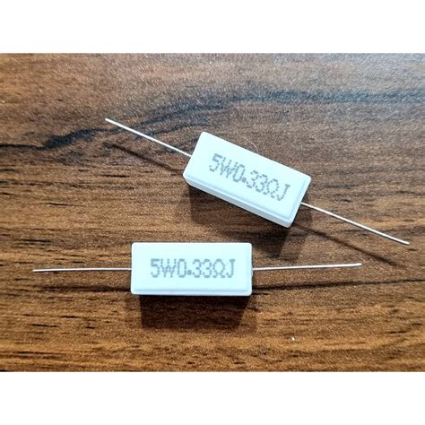 Jual Resistor 5 Watt 5w 0 33 Ohm Resistor Kapur 5w 0 33 Ohm Shopee Indonesia