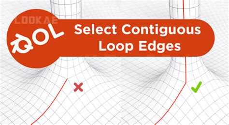 Blender Qol Tools Select Contiguous Loop Edges V Lookae