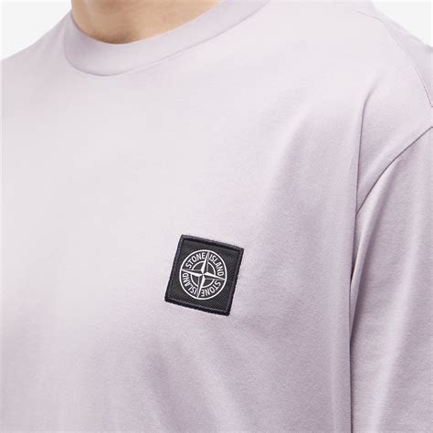 Stone Island Patch T Shirt Lavender End Us