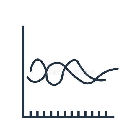 Line Graph Icon Vector Isolated On White Background Line Graph Sign Stock Vector Illustration