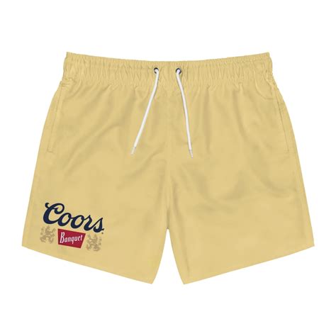 Yellow Coors Banquet Swim Trunks Etsy
