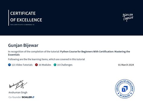 Gunjan Bijewar On Linkedin Sharing A Python Certificate With You All
