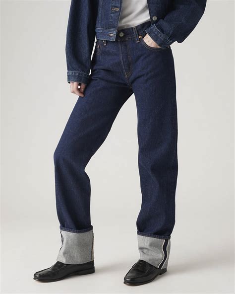 501® 90s Cuffed Selvedge Womens Jeans Dark Wash Levis® Us