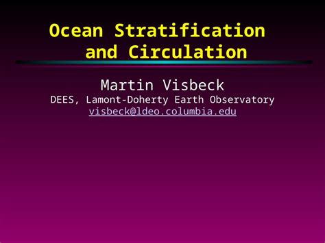 Ppt Ocean Stratification And Circulation Dokumentips