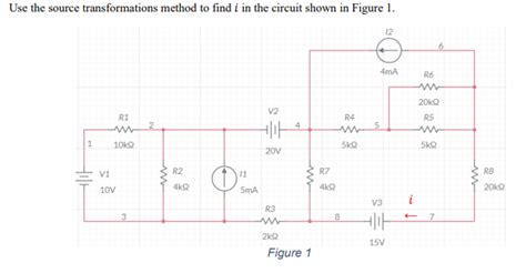 Solved Use The Source Transformations Method To Find 𝑖 In