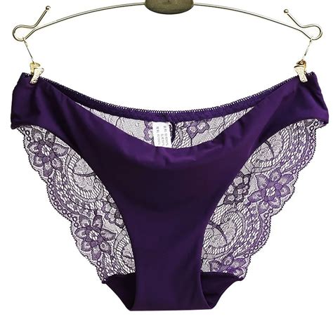 Womens Invisible Seamless Bikini Underwear Half Back Coverage Panties Ice Silk Comfy Underpants