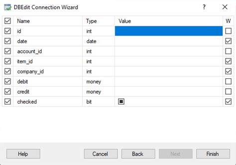 Dbedit Query Options Configuring Where Fields