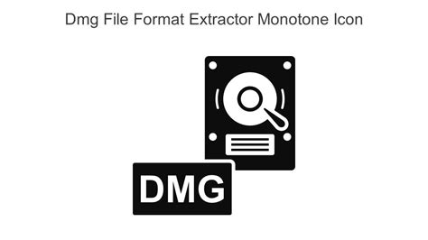 Dmg File Format Extractor Monotone Icon In Powerpoint Pptx Png And
