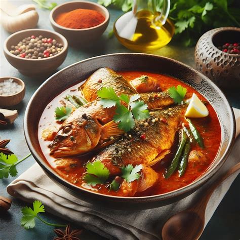 Delicious Red Snapper Curry Premium Ai Generated Image